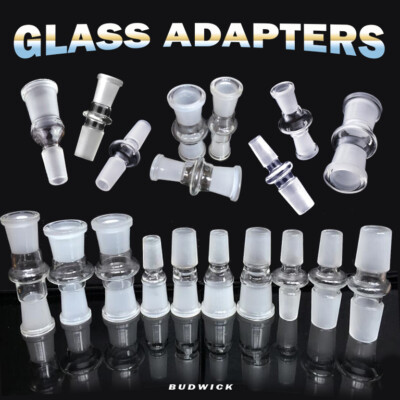 Tapered Glass Adapters 18mm & 14mm Male & Female Any Combo FAST FREE ...