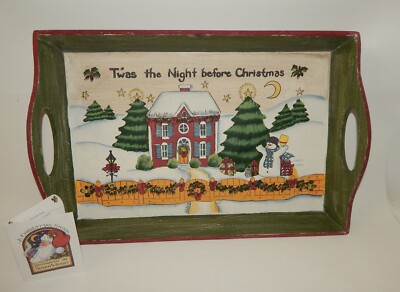 Susan Winget A Christmas Story Folk Art Wood Handled Tray MIB | eBay