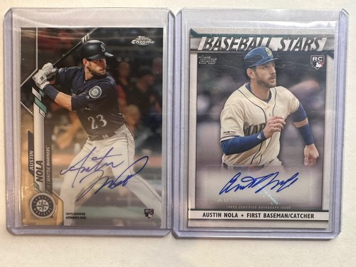 Austin Nola - 2020 Topps Chrome Rookie Autograph + Baseball Stars RC ...