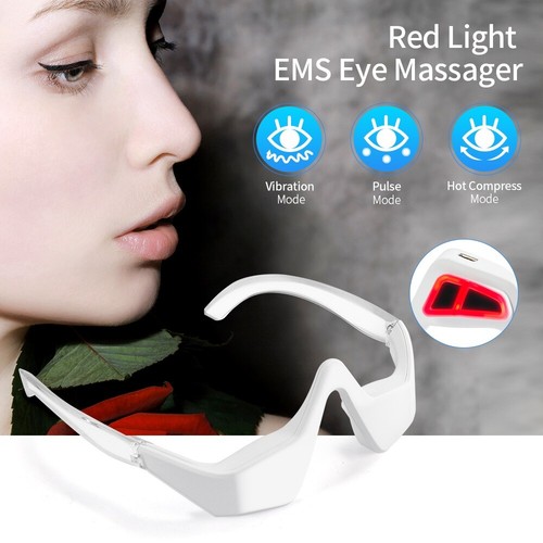 Electric 3D EMS Eye Massager Red Light Therapy Eye Fatigue Relax Beauty ...