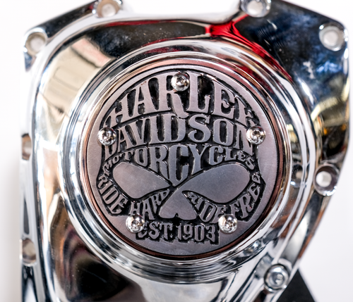 Custom Engraved 1903 Retro Skull Timing Points Cover Twin Cam Harley ...