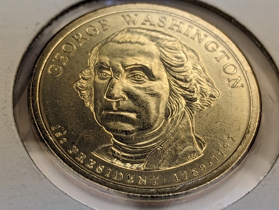 2007 George Washington Gold Dollar No Edge Writing | eBay