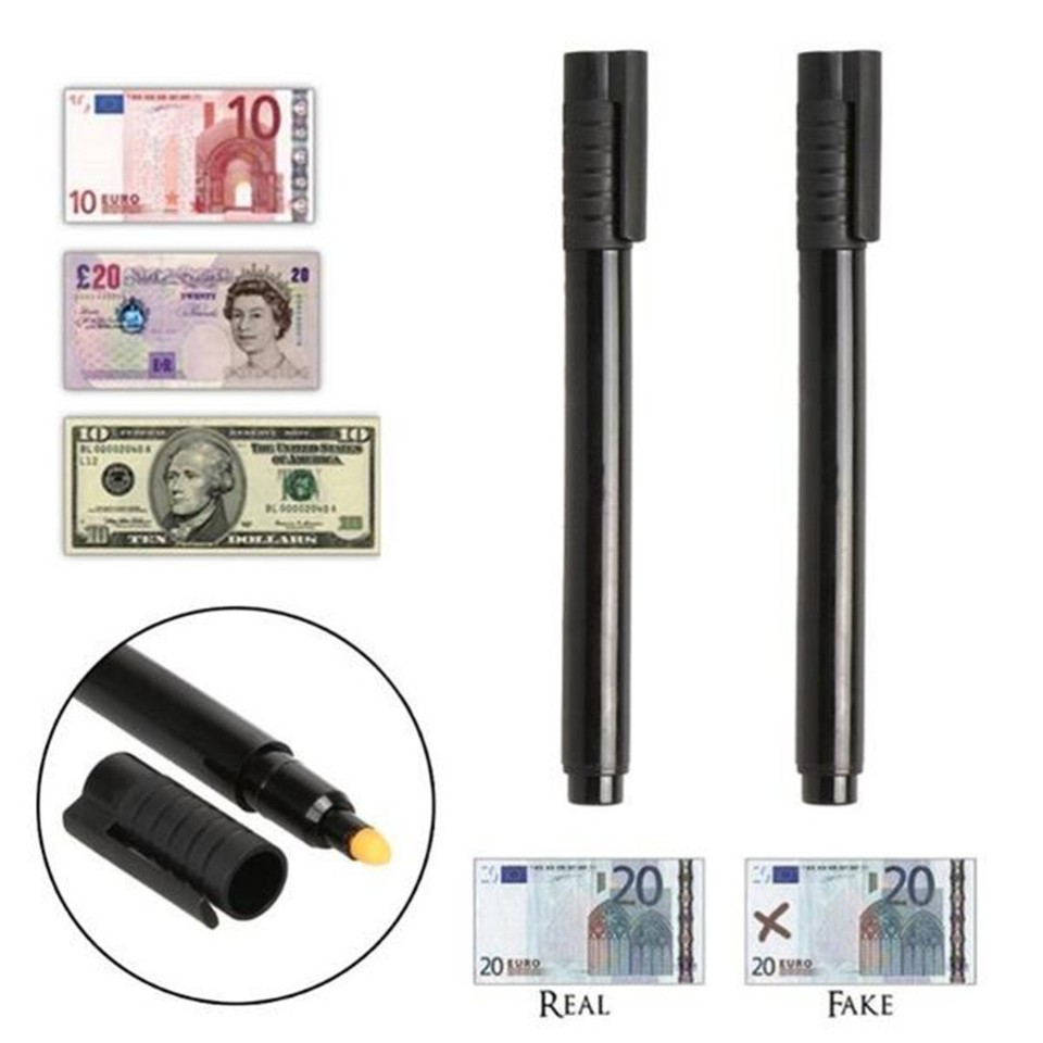 2 Pcs Money Detector Pen Bank Note Checker Ultraviolet Test | eBay