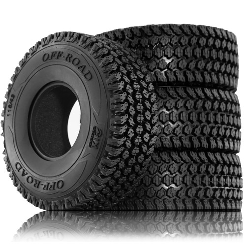 1.9″ 1/10 RC Crawler Tires 116mm OD Mud Terrain Tire Soft Rubber Tire ...