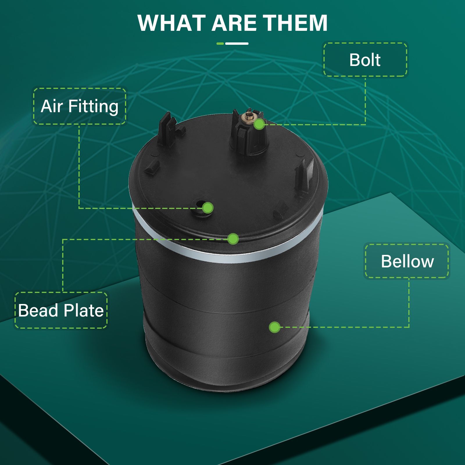 Air Suspension Bag For Volvo Mack Hendrickson W26-455-9911 W26-358-9913 ...