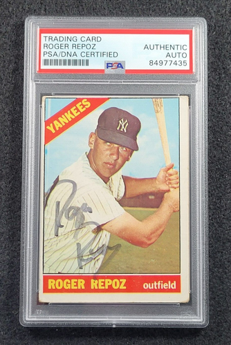 1966 ROGER REPOZ Signed Topps Baseball Card-NEW YORK YANKEES-PSA | eBay