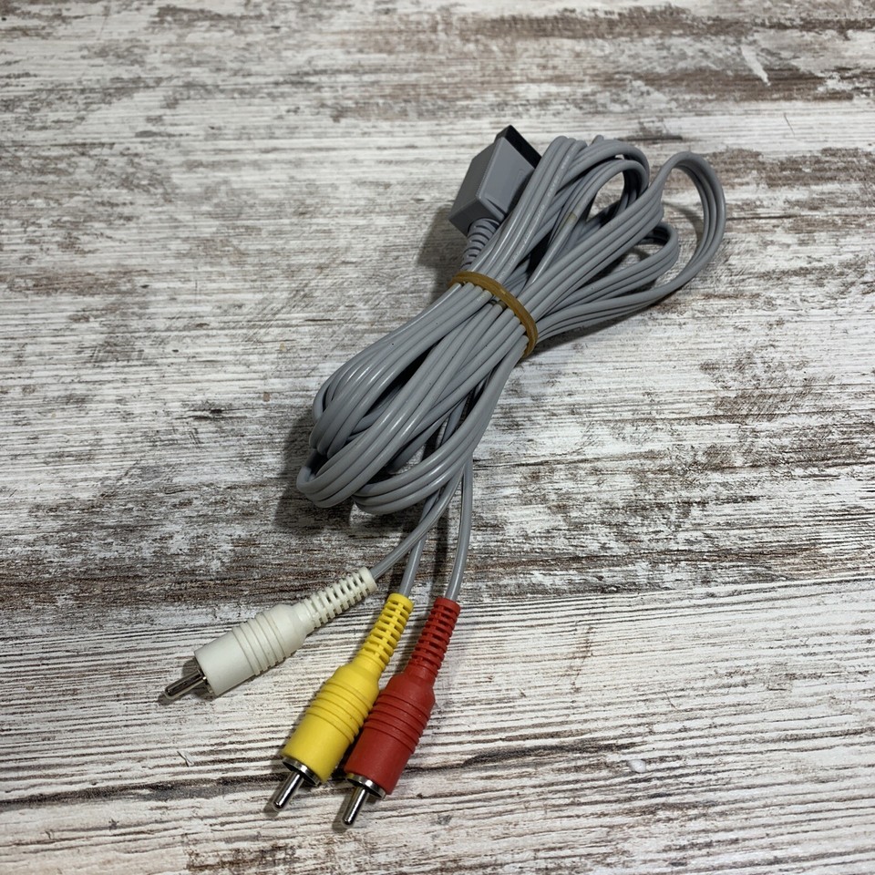 OFFICIAL OEM GENUINE Nintendo Wii Wii U AV VIDEO COMPOSITE CABLE CORD ...