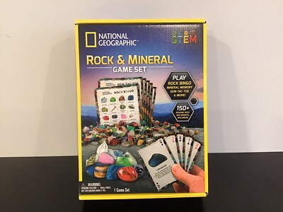 NATIONAL GEOGRAPHIC Rock & Mineral Game Set 150+ Rock/Mineral Specimens ...