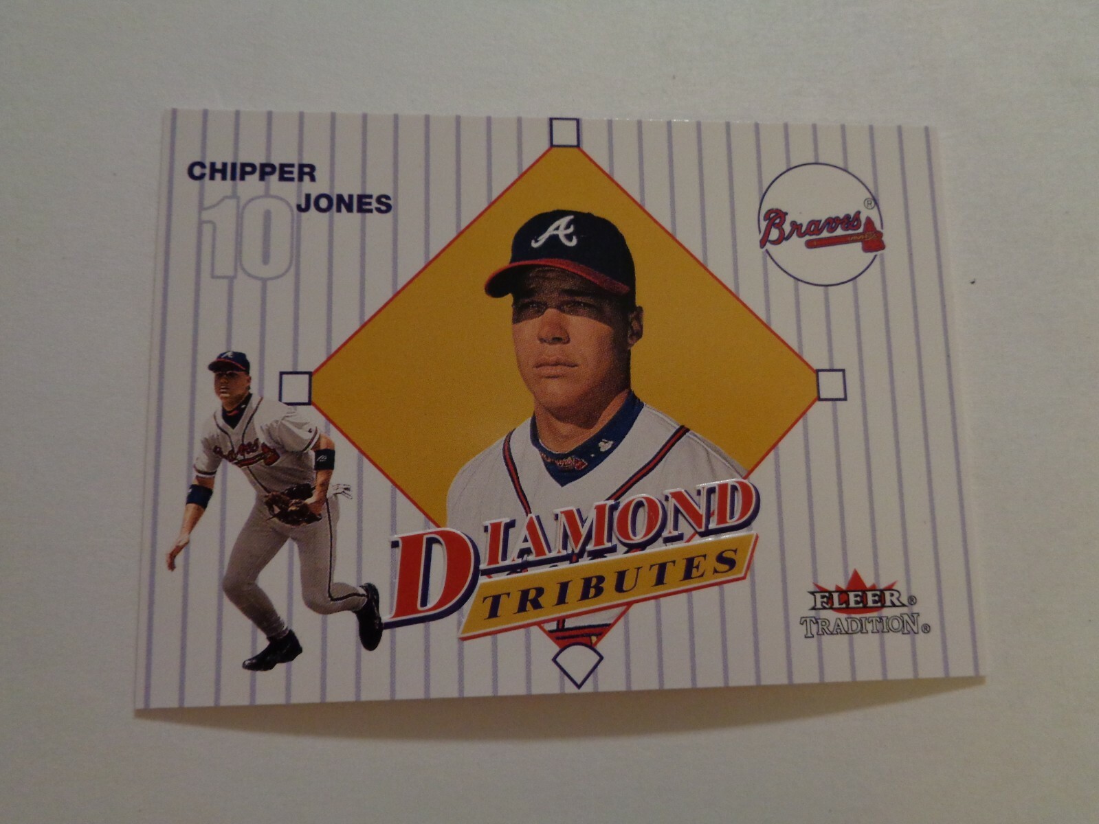 2001 Fleer Tradition Diamond Tributes Chipper Jones Card #10 of 30 DT ...