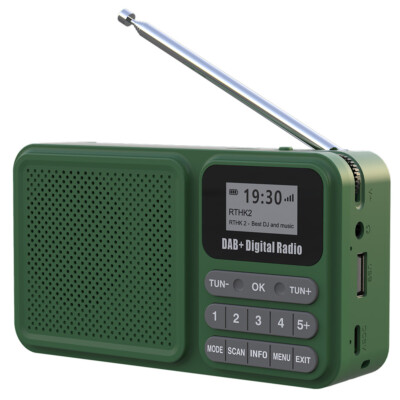 Portable Radio DAB/DAB+ & FM Bluetooth Speaker Rechargeable Music ...
