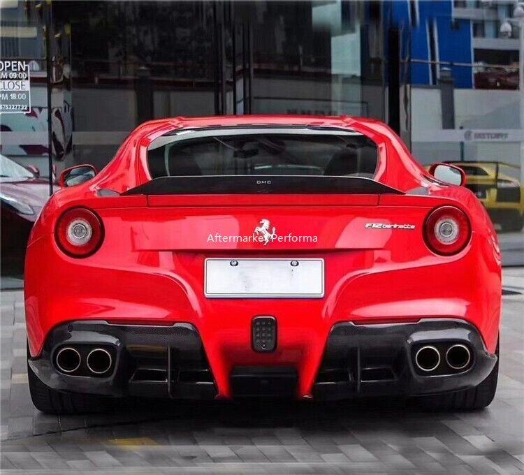 FITS FOR FERRARI F12 BERLINETTA FORGE CARBON FIBER REAR TRUNK SPOILER ...