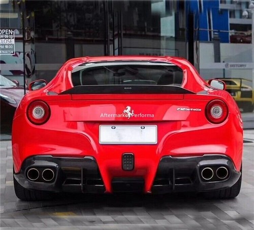 FITS FOR FERRARI F12 BERLINETTA FORGE CARBON FIBER REAR TRUNK SPOILER ...