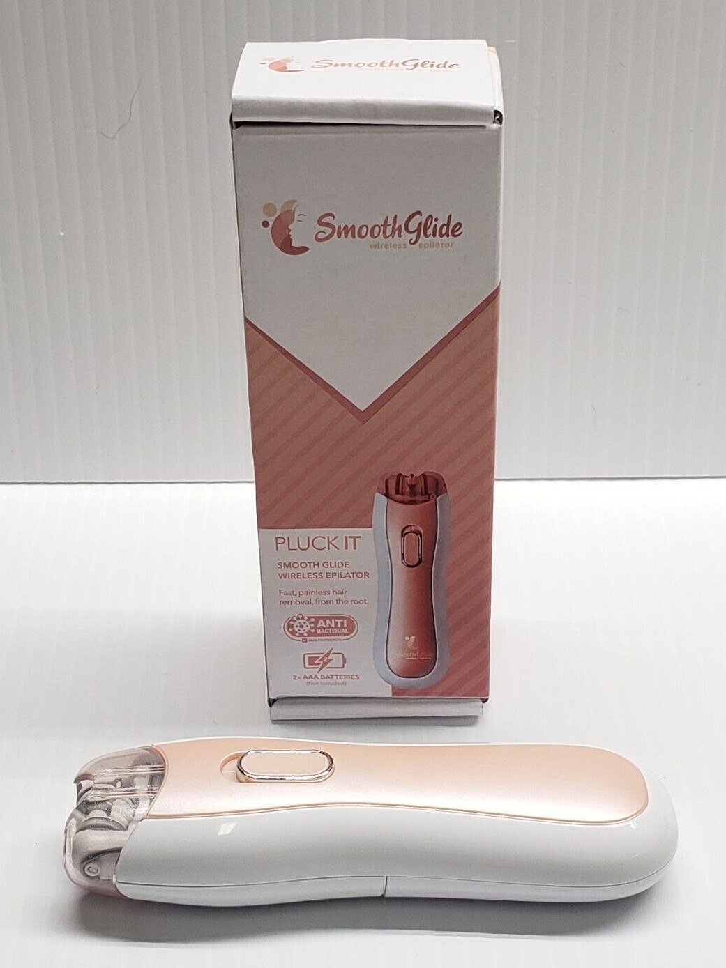Smooth Glide Pluck It Hair Removal Epilator Wireless Anti-Bacterial ...