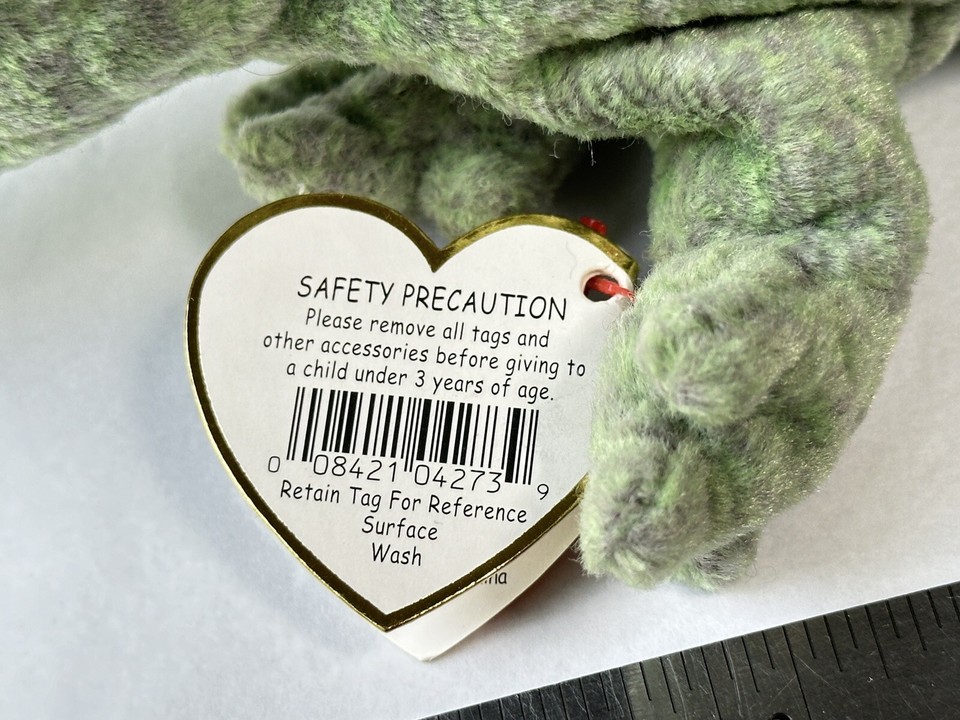 Collectible TY Beanie Baby SWAMPY the Green Alligator DOB January 24 ...