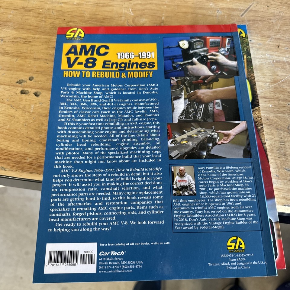 AMC V-8 Engines : How to Rebuild and Modify by Tony Pontillo (2022 ...