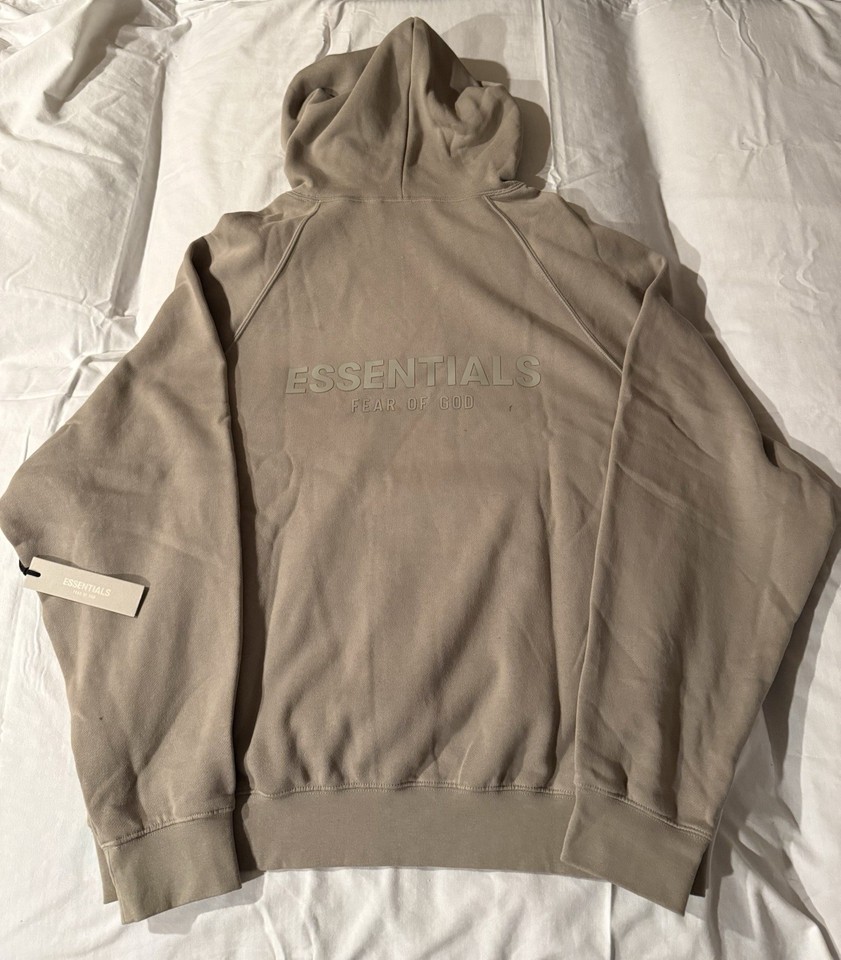 Fear of God FOG Essentials Sweatshirt Hoodie (SS21) Moss Color Back ...