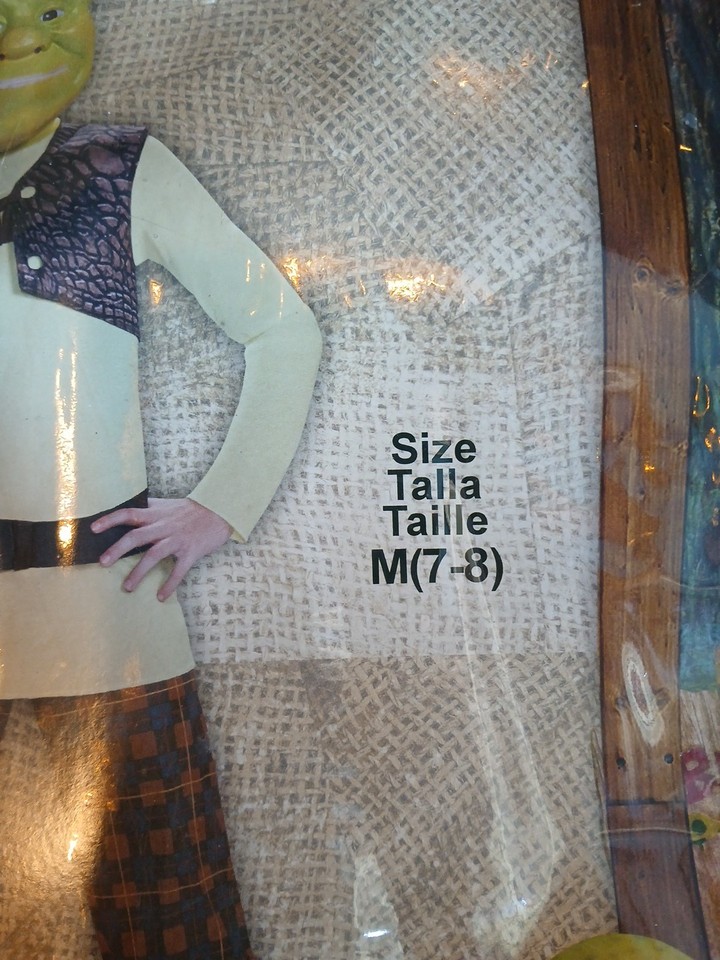 Shrek child costume mask included Size M(7-8) (BB) | eBay