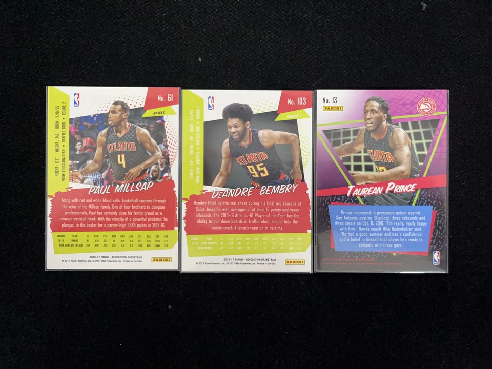 2016-17 Panini Revolution DeAndre Bembry Taurean Prince RC Rookie Lot*3 ...