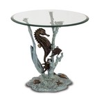 Seahorse End Table Nautical Coastal Tropical Sea Horse Sculpture SPI ...