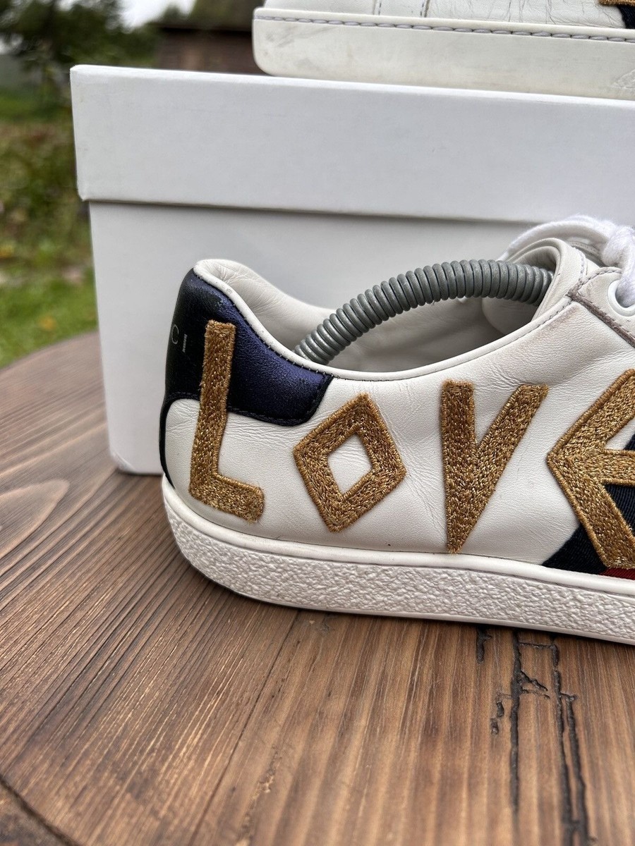 Gucci Ace Embroidered Loved Low Top Sneakers 505328 Size 37 Gucci Ace Embroidered Loved Low Top Sneakers 505328 Size 37