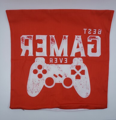 Throw Pillow Cover Reverse mirror image "Best Gamer Ever" For Video ...