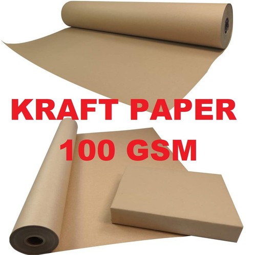 STRONG BROWN KRAFT WRAPPING PARCEL PAPER PACKAGING WRAPPING 100GSM FREE ...