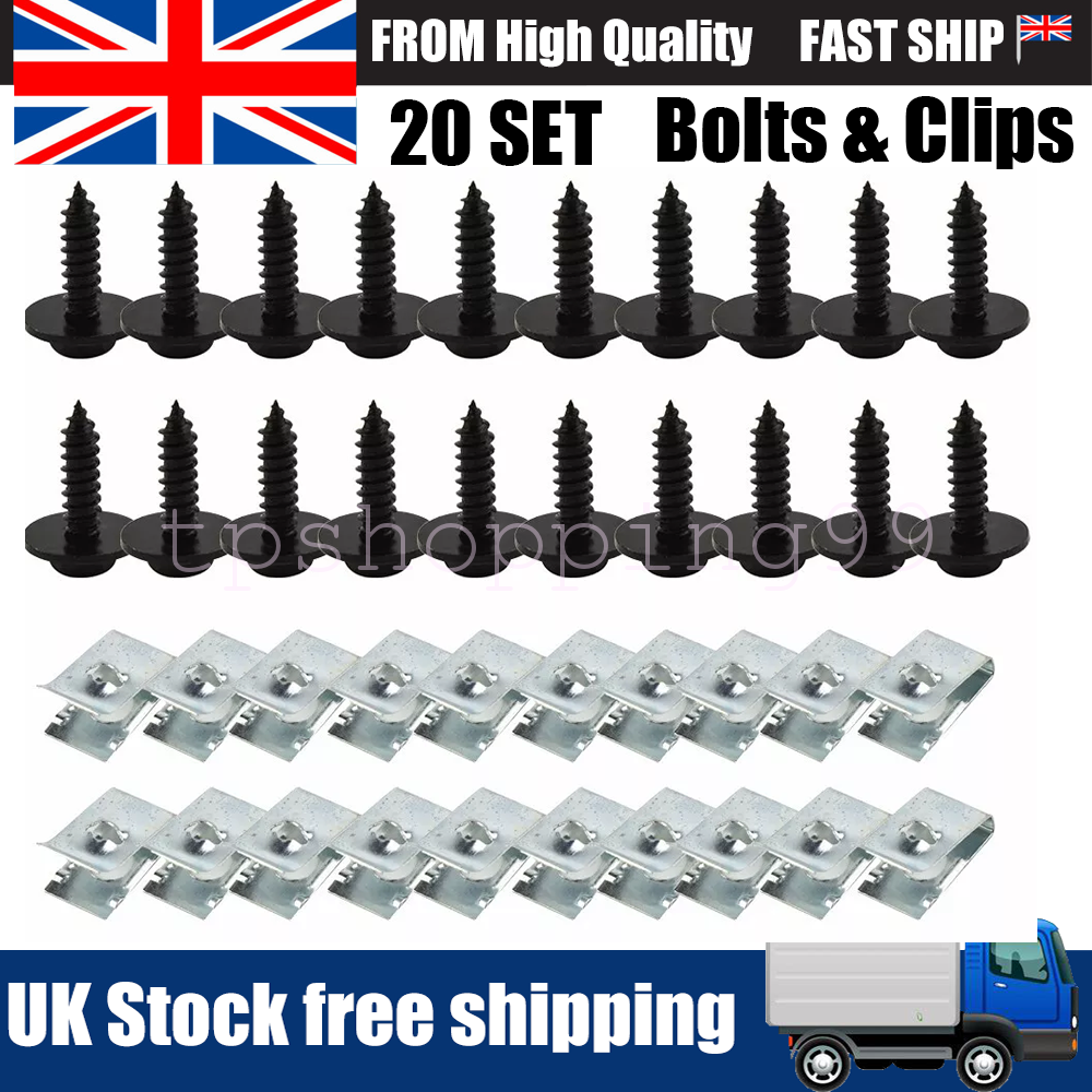 40x Undertray Clips For BMW 1/3/5/6/7/8 Under Engine Shield Guard Bolt ...