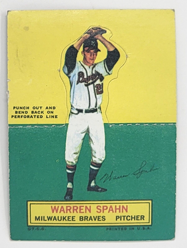 1964 Topps Stand Up Warren Spahn Milwaukee Braves HOF - VG | eBay