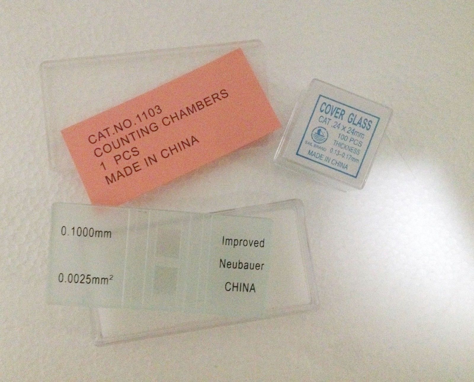 New Improved Neubauer Hemocytometer Blood Cell Counters W/ Coverslip ...