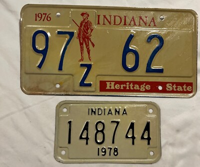 LICENSE PLATE S AUTO M/C LOT INDIANA 97 62 148744 | eBay