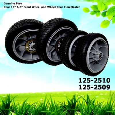 Genuine Toro Rear 10" & 8" Front Wheel 125-2510 125-2509 Wheel Gear ...