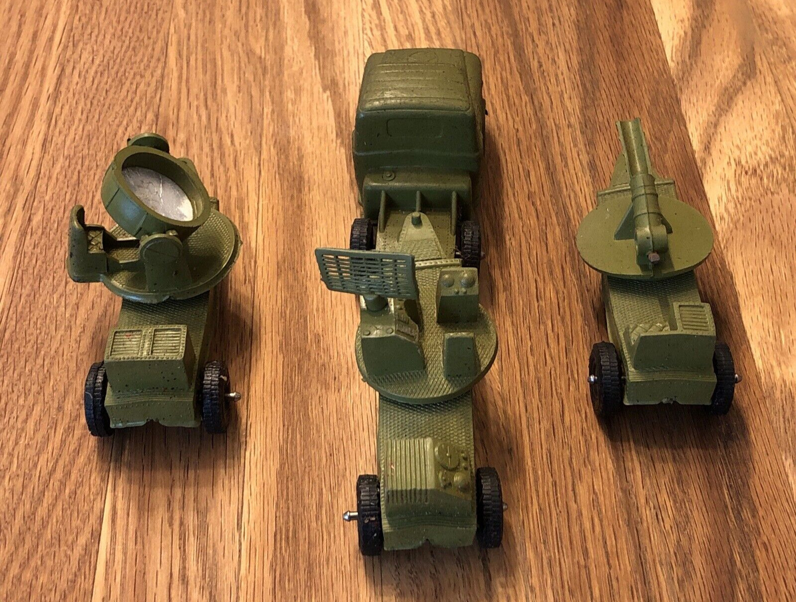 Vintage Ideal Rubber Toy Military Truck with Radar, Light, and rocket ...