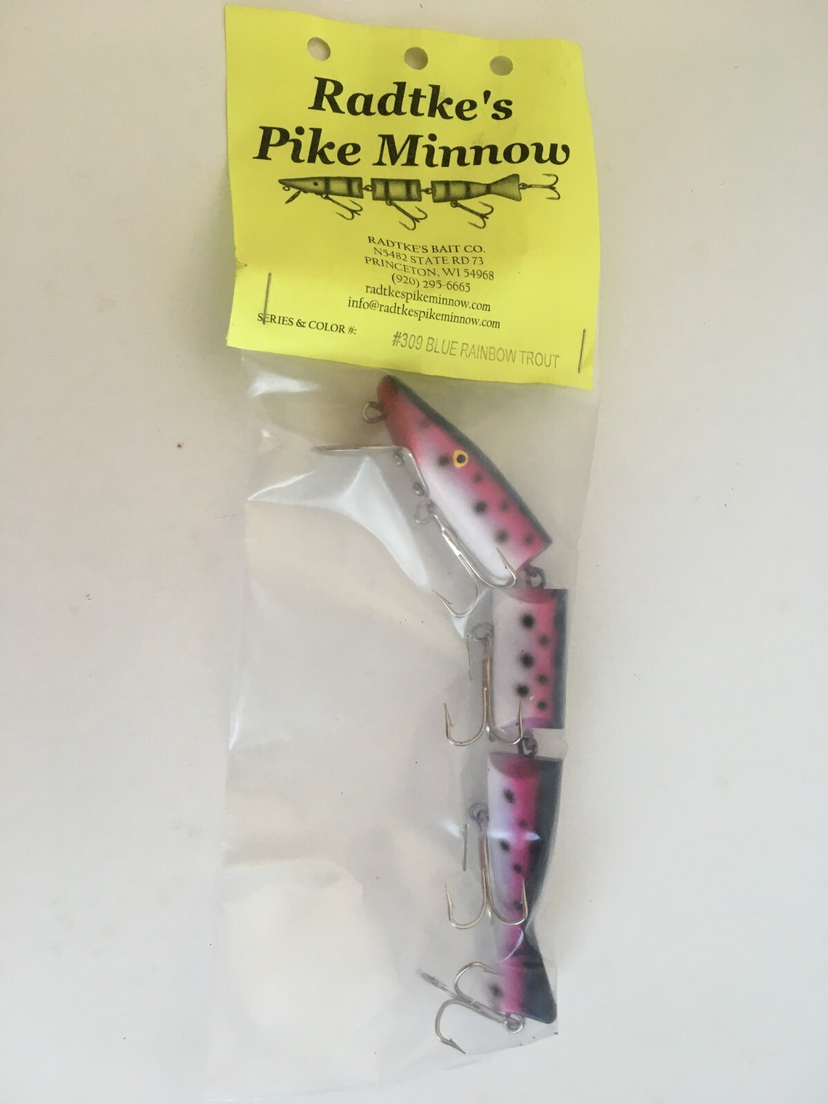 NEW Radtke's Pike Minnow, Double Jointed, Pike, Musky Lure, FREE ...