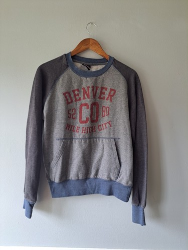 80s MV Sport Medium Denver Mile High City Sweatshirt Long Sleeve Crew ...