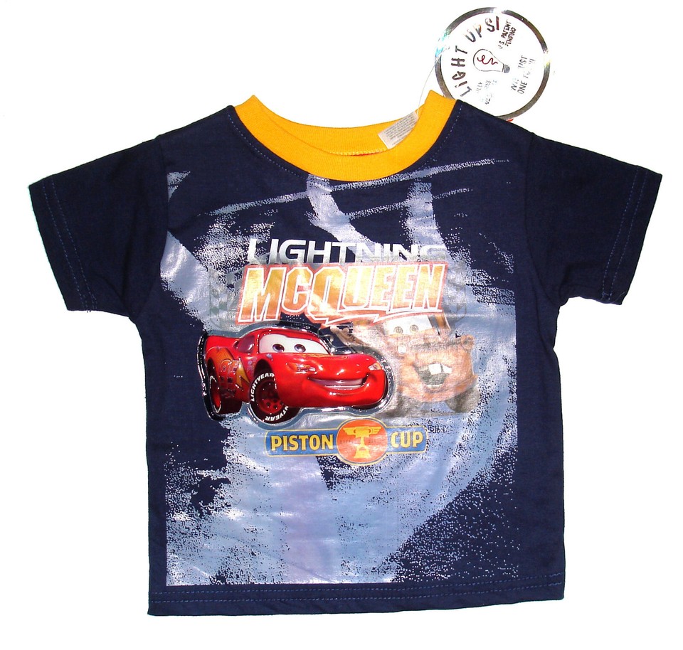 DISNEY CARS ~LIGHTNING McQUEEN LIGHT-UP SHORT SET~ SZ 12M, SZ 18M | eBay