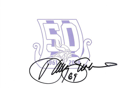 DOUG SUTHERLAND #69 MINNESOTA VIKINGS AUTOGRAPHED 50TH ANNIVERSARY CARD ...
