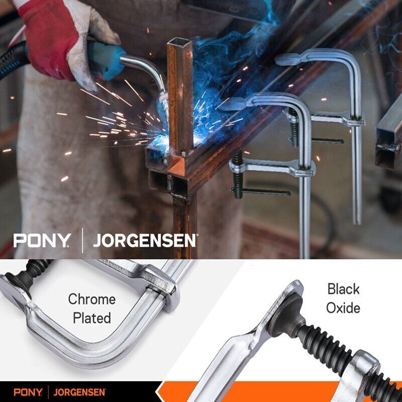 Jorgensen 6-Inch Bar Clamp Set Drop Forged Steel Bar Woodworking Clamps ...