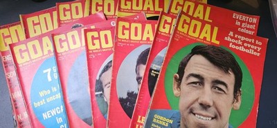 x14 GOAL Football Magazines 1969, 1970 & 1971 inc Cup Final & World Cup ...