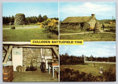 Culloden Battlefield 1746 Scotland Postcard Memorial Cairn Leanach ...
