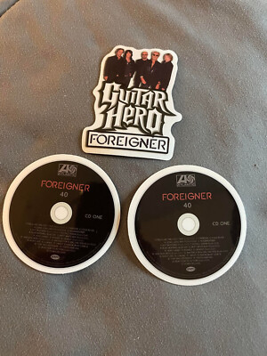 Lot (3) FOREIGNER 2 1/4" to 2 1/2" Band Logo STICKERS Black FAST! FREE ...