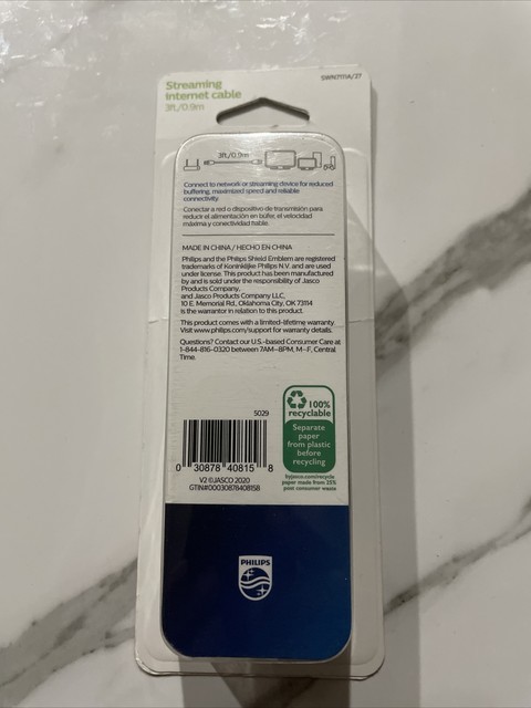 Philips Streaming Internet Cable Cat5e 3ft for sale online | eBay