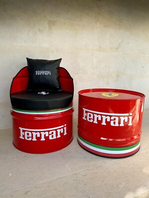 Ferrari Themed Red Barrel Chair And Table Set - PK Werks | eBay