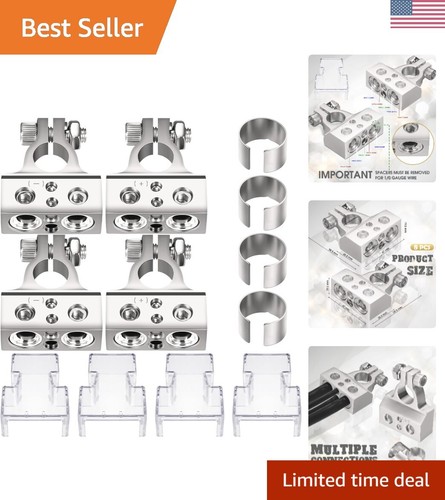 Versatile 2-Pair Battery Terminals Set for Cars, Trucks & Marine ...