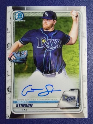 Graeme Stinson 2020 Bowman Chrome Prospect Autographs Baseball Card # ...