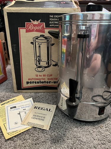Regal 12-55 Cup Automatic Electric Coffee Pot Vintage TESTED | eBay