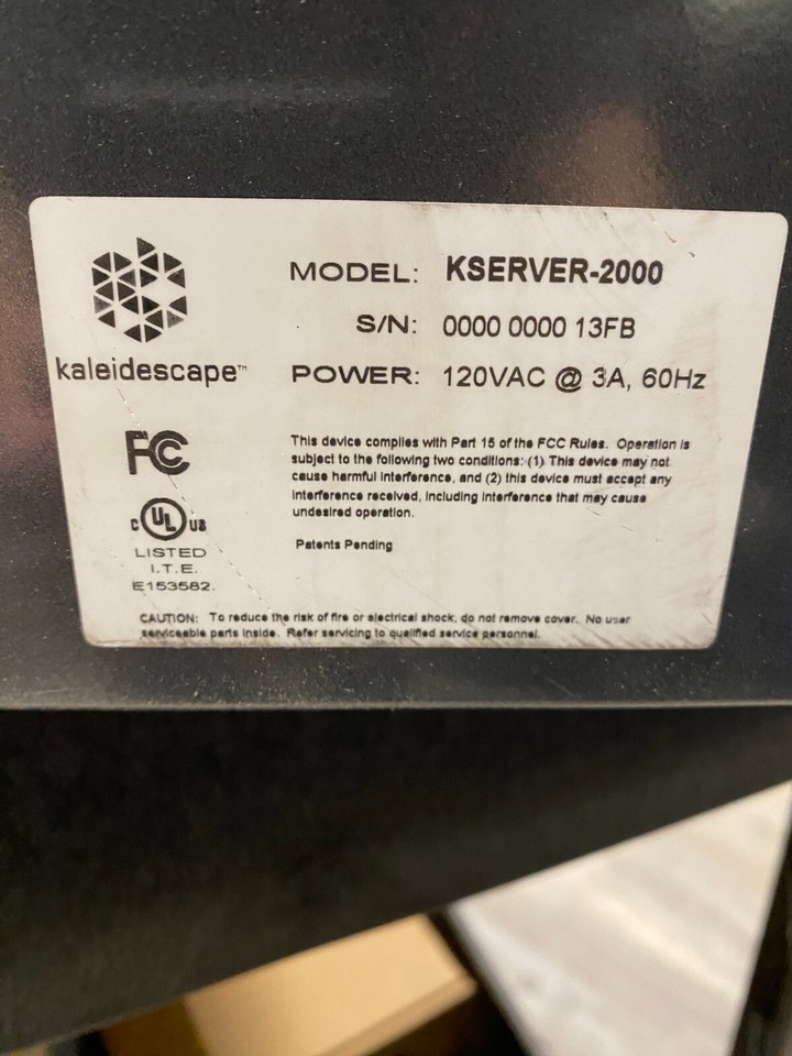 Kaleidescape KSERVER-2000 5U Server - GRANDFATHERED, 3 Players And 1 ...