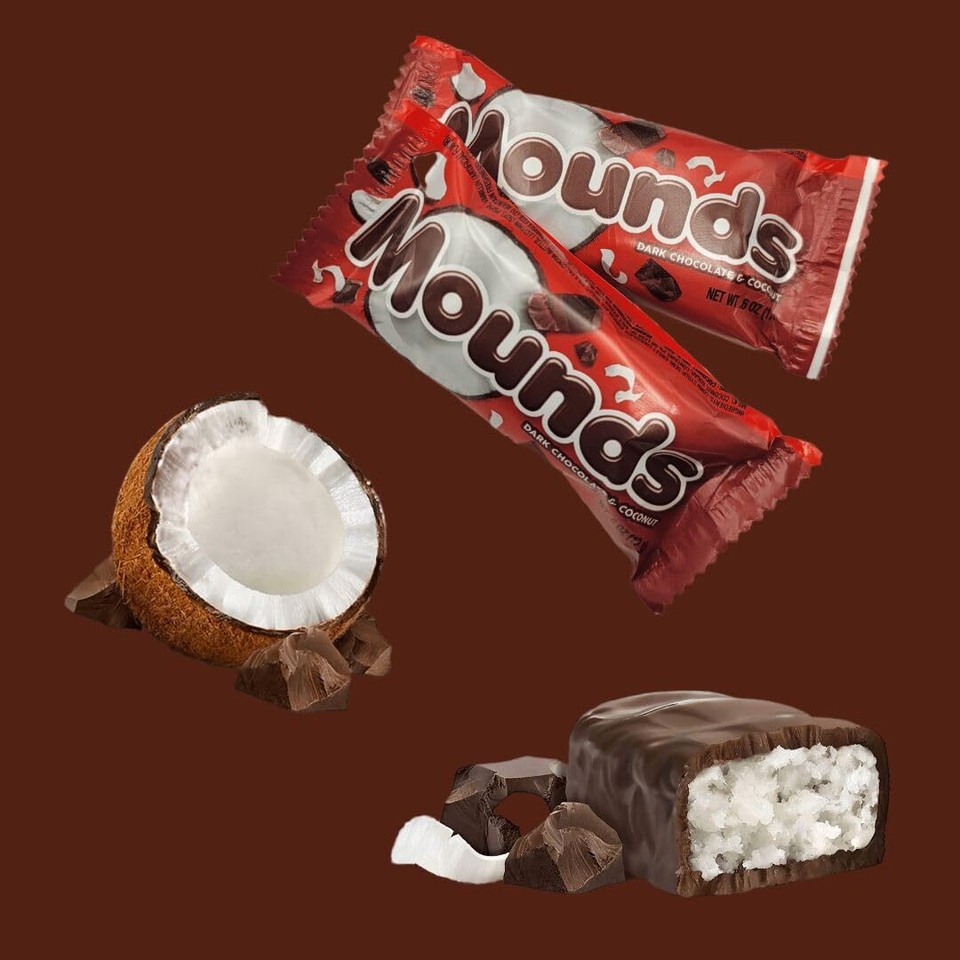 Mounds Dark Chocolate Coconut Caramel BAR - Almond Joy MINI BAR In ...