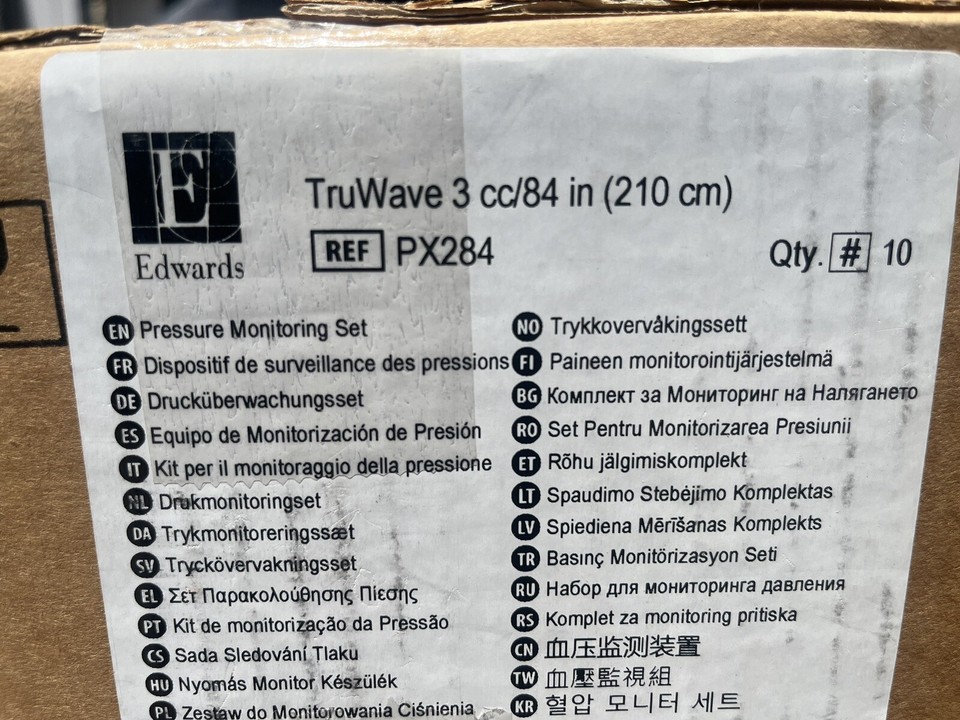 One Edwards Lifesciences TruWave 3 cc/84in Pressure Monitoring Kit REF ...
