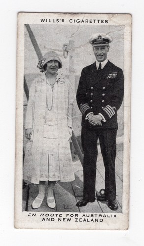 Wills Cig Card Royalty 1937 #22 En route for Australia & NZ on HMS ...