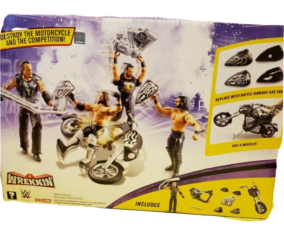 WWE Wrekkin Slamcycle w/ The Undertaker 6" Inch Motorcycle Wrestling ...